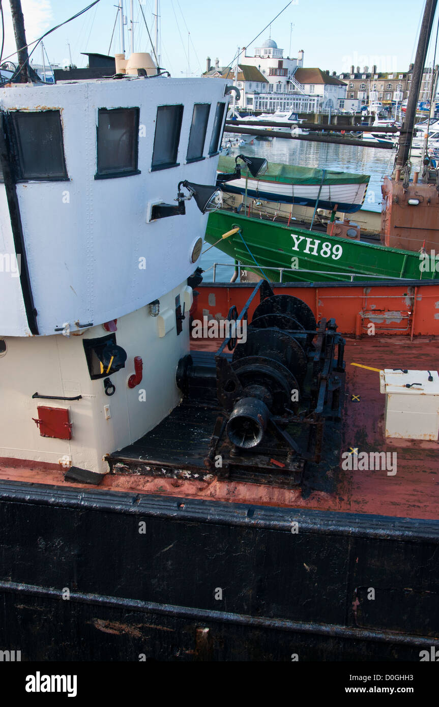 winch historic coaster and trawler lowestoft Stock Photo - Alamy