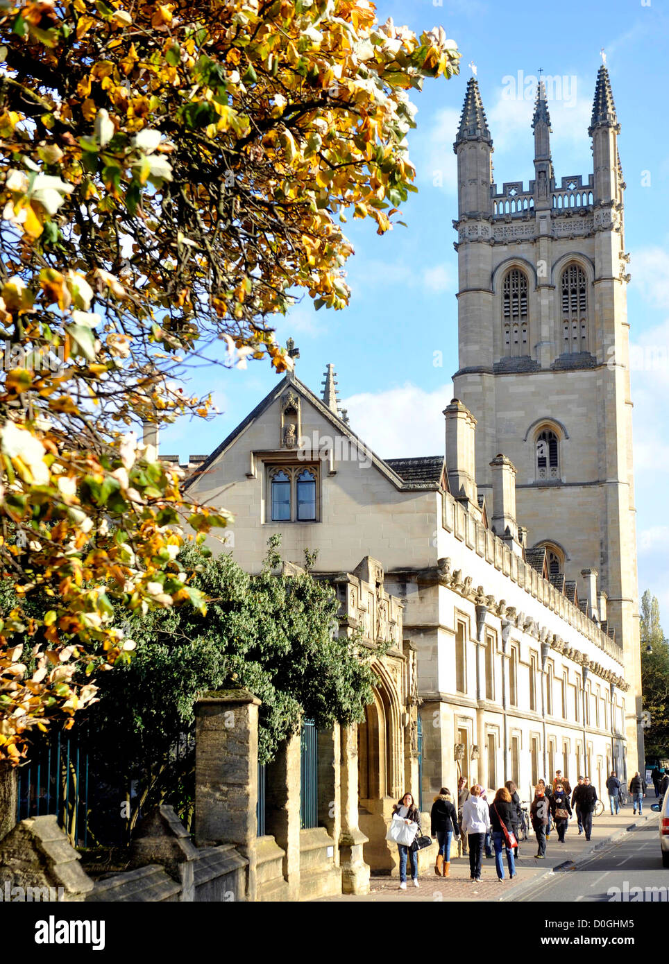magdalen collage tower Stock Photo - Alamy
