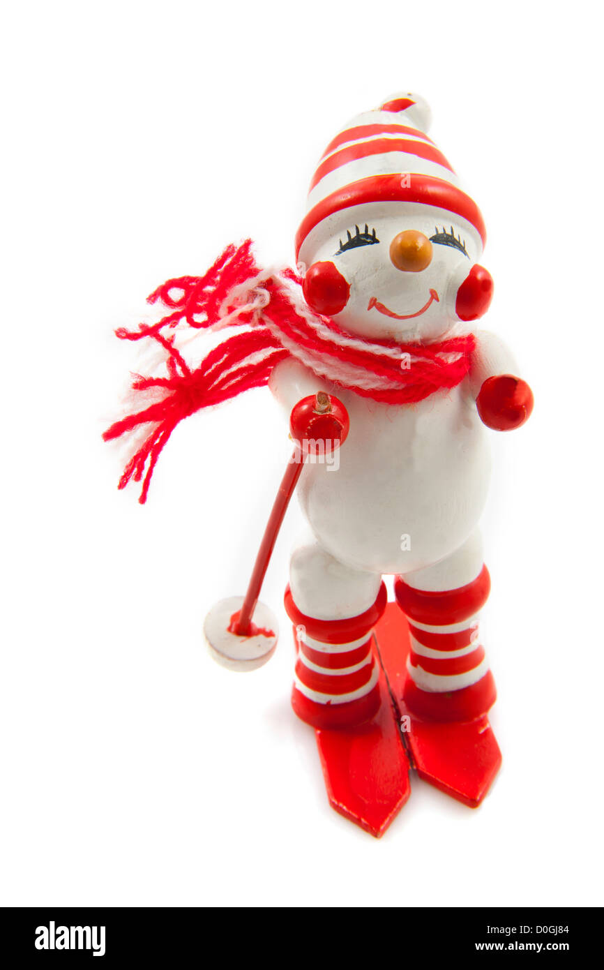 Hand made snow men isolated over white Stock Photo - Alamy