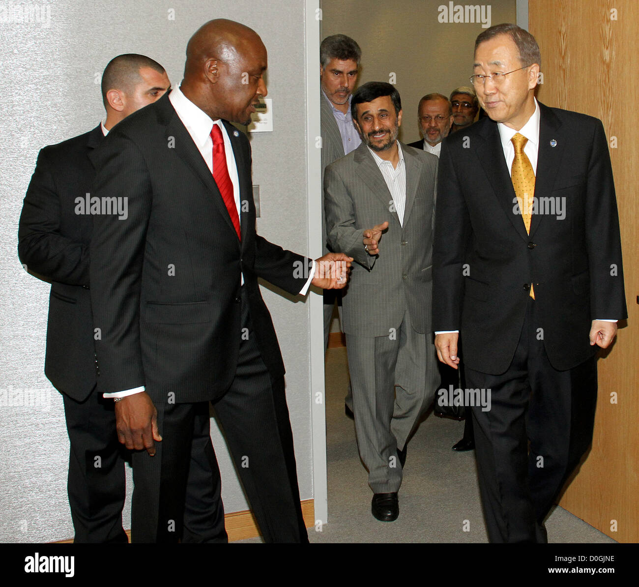 Chief of Protocol Desmond Parker, Iranian President Mahmoud Ahmadinejad ...