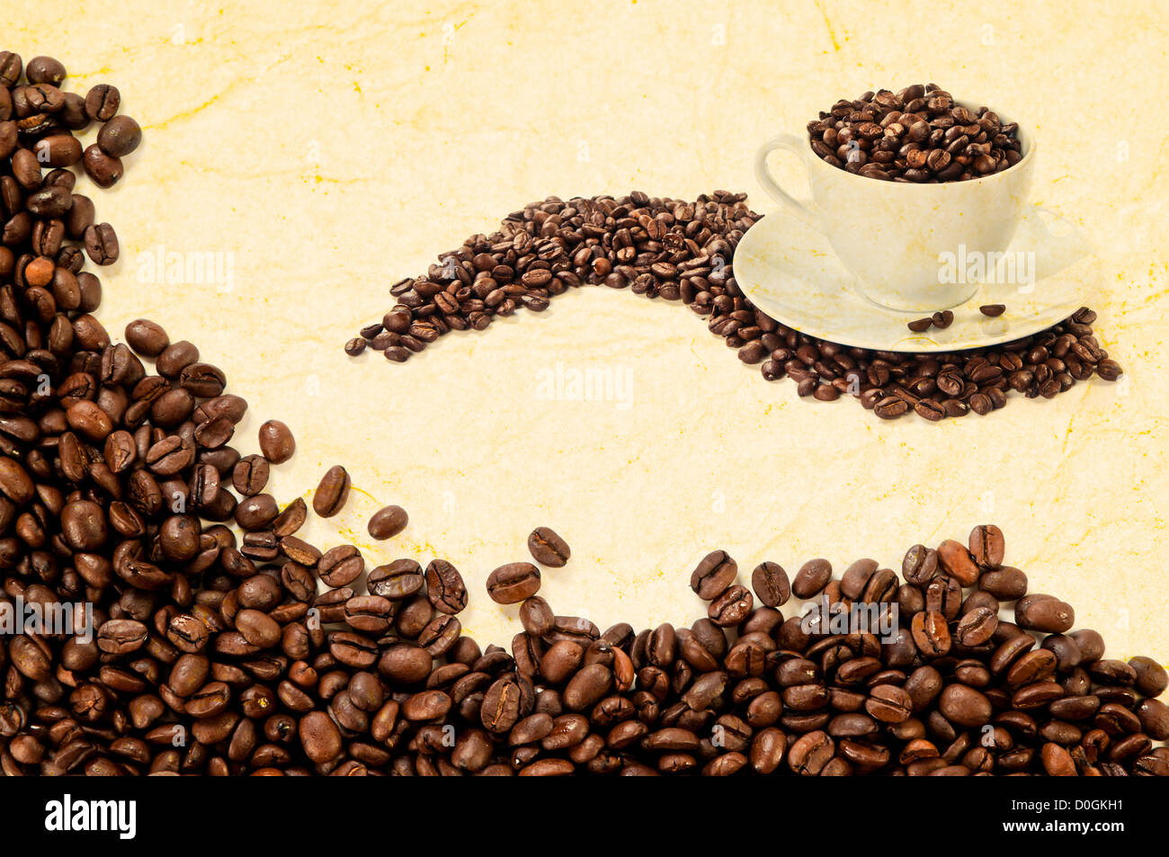 shot of a cup of coffee beans Stock Photo - Alamy