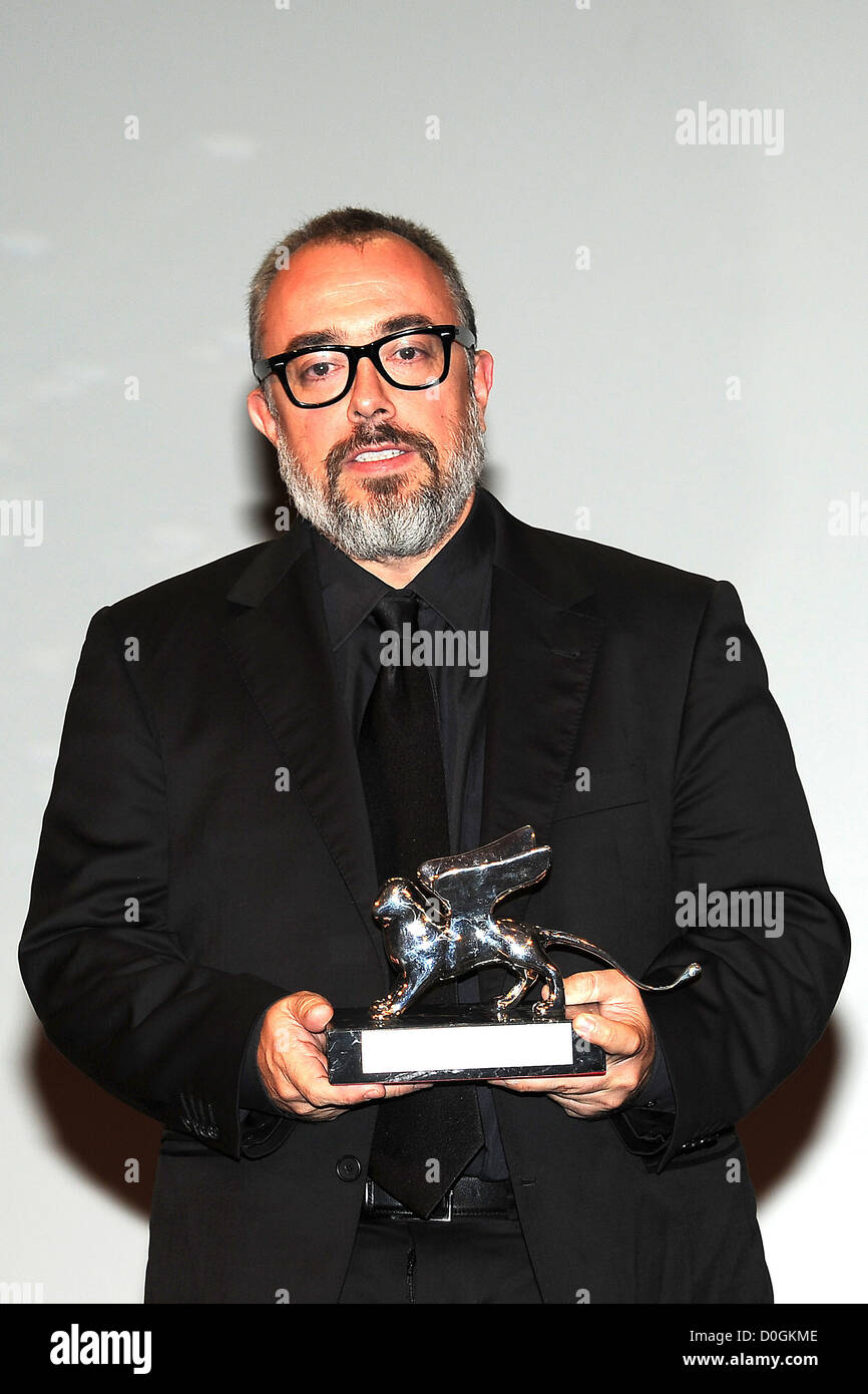 Alex de la Iglesia shows her Golden Lion Award The 67th Venice Film ...