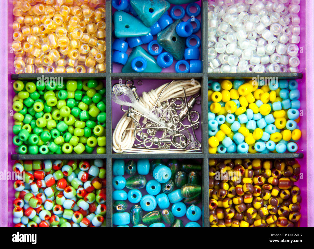 Different kind of colorful beads close up used as background Stock ...