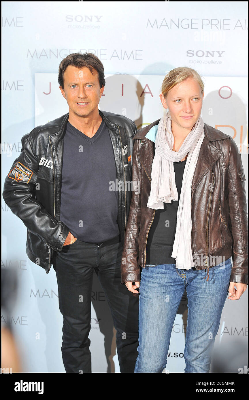 Vincent Perrot and guest attends the Paris Premiere of 'Mange Prie et ...