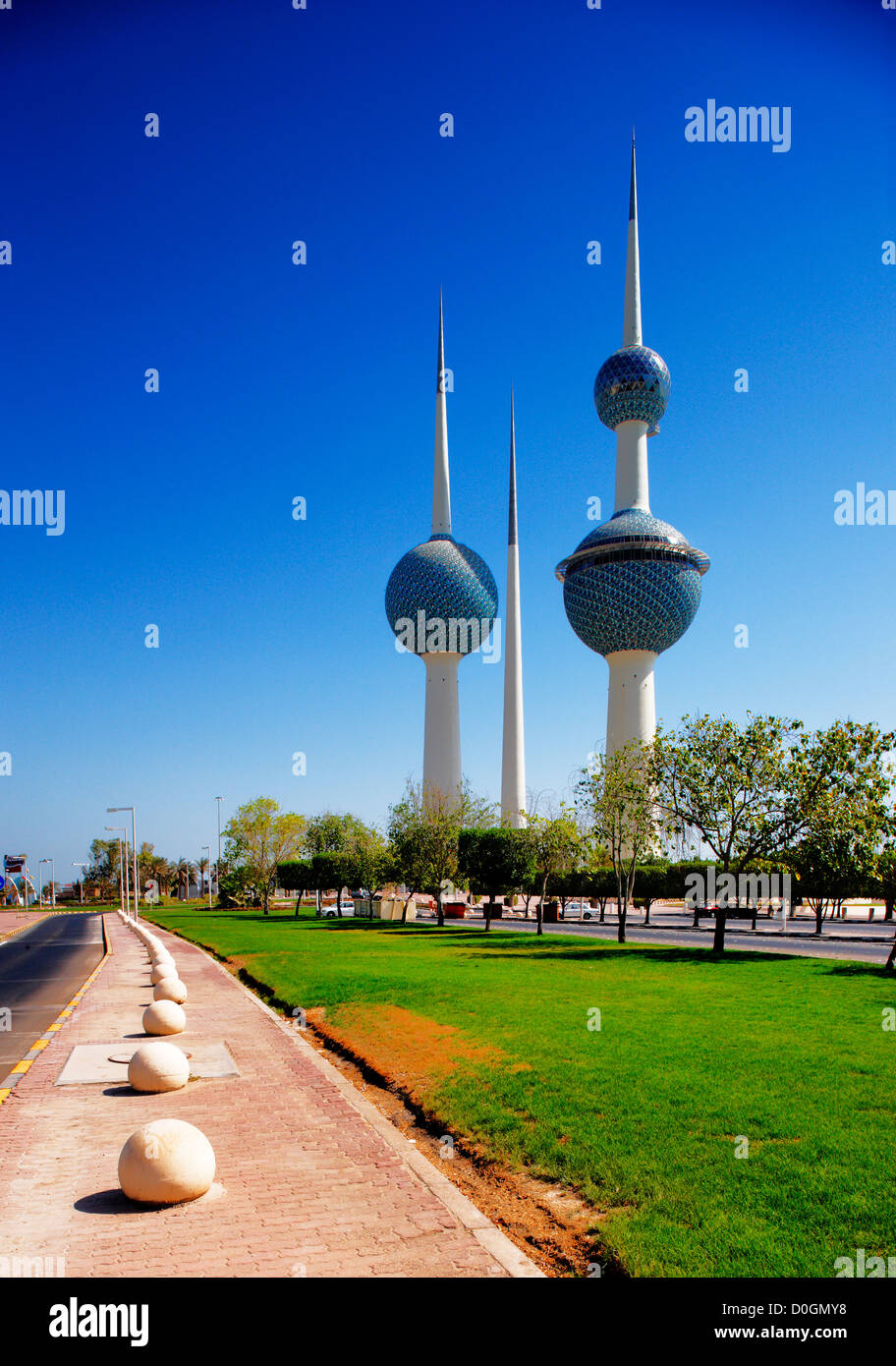 These beautiful architectural structures are icons of the Kuwait City ...