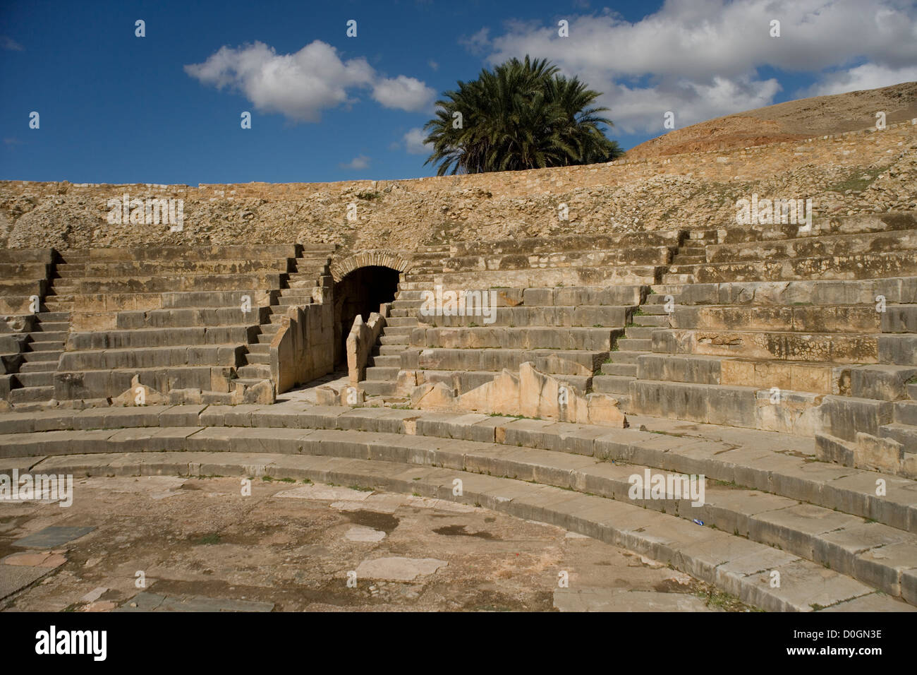 Ampitheatre in Bulla Regia the ancient Roman city in Northern Tunisia ...
