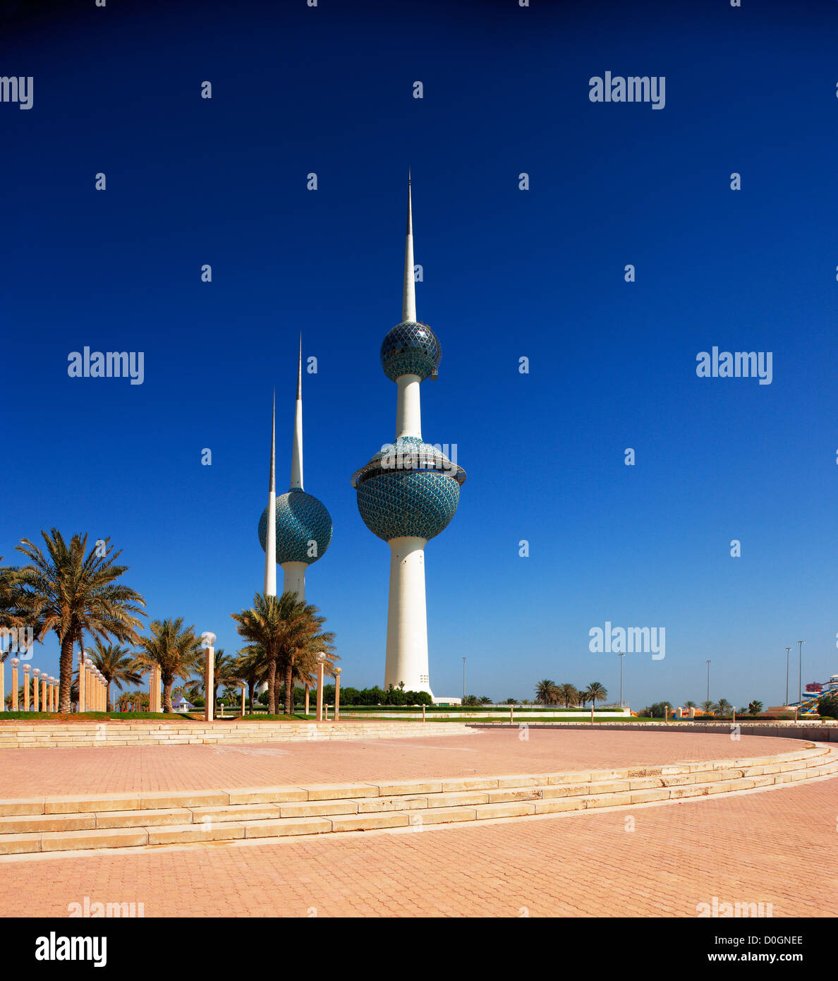 These beautiful architectural structures are icons of the Kuwait City ...