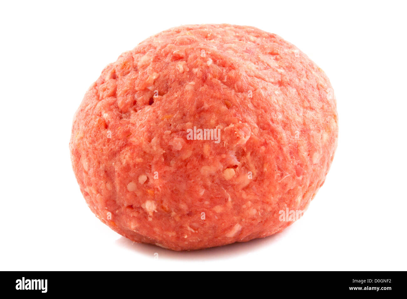 Big raw meatball isolated on a white background Stock Photo - Alamy