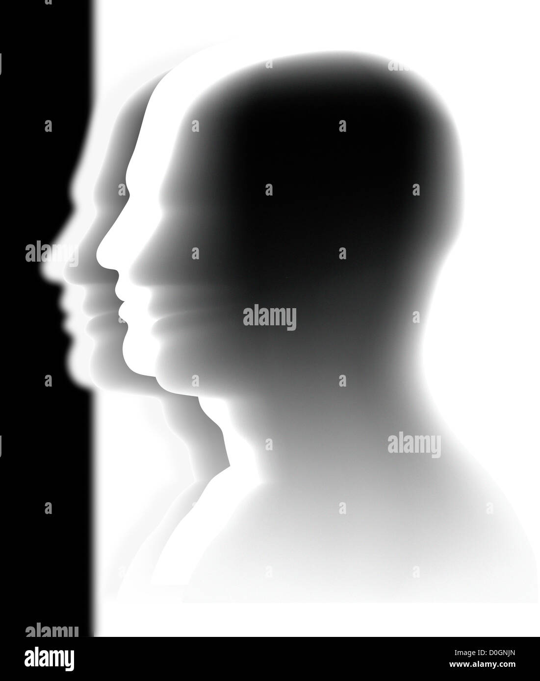 Crowd silhouette head heads hi-res stock photography and images - Alamy