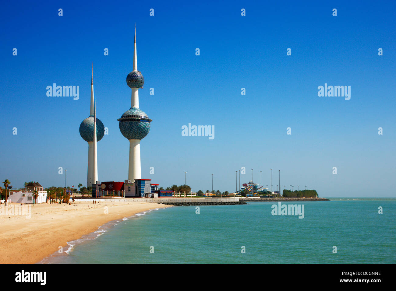 These beautiful architectural structures are icons of the Kuwait City ...