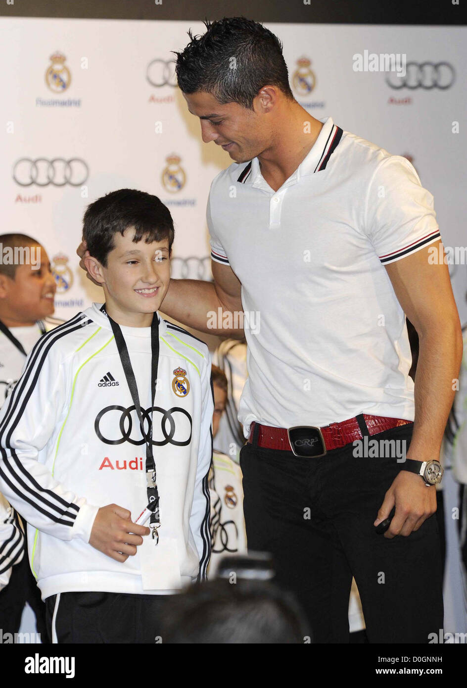 Cristiano Ronaldo being handed the keys to his new car, Presentation of ...