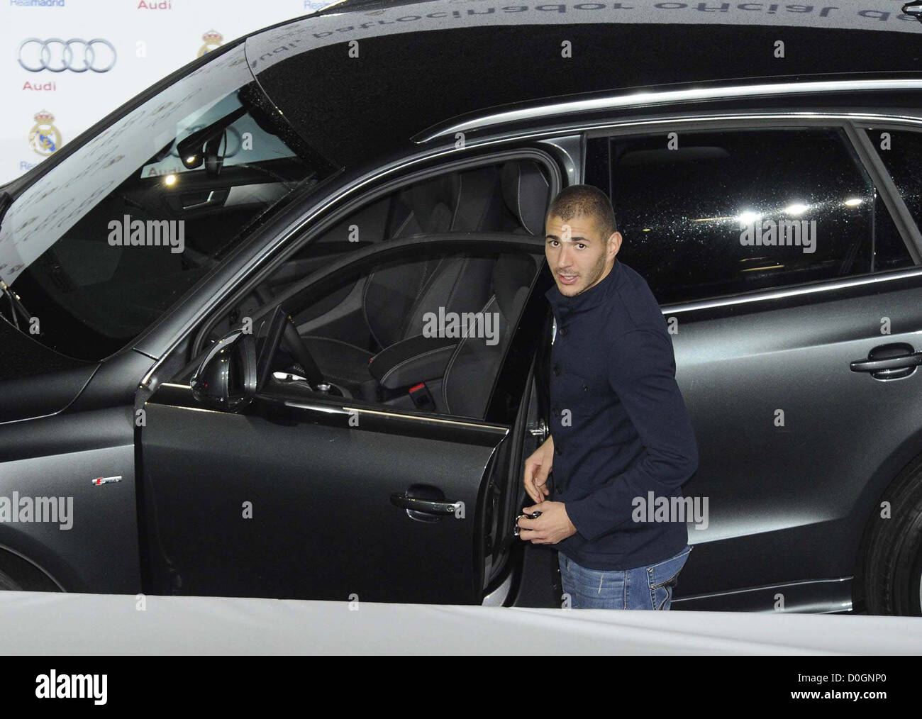 Karim Benzema, Presentation of Real Madrid's new cars from Audi at ...