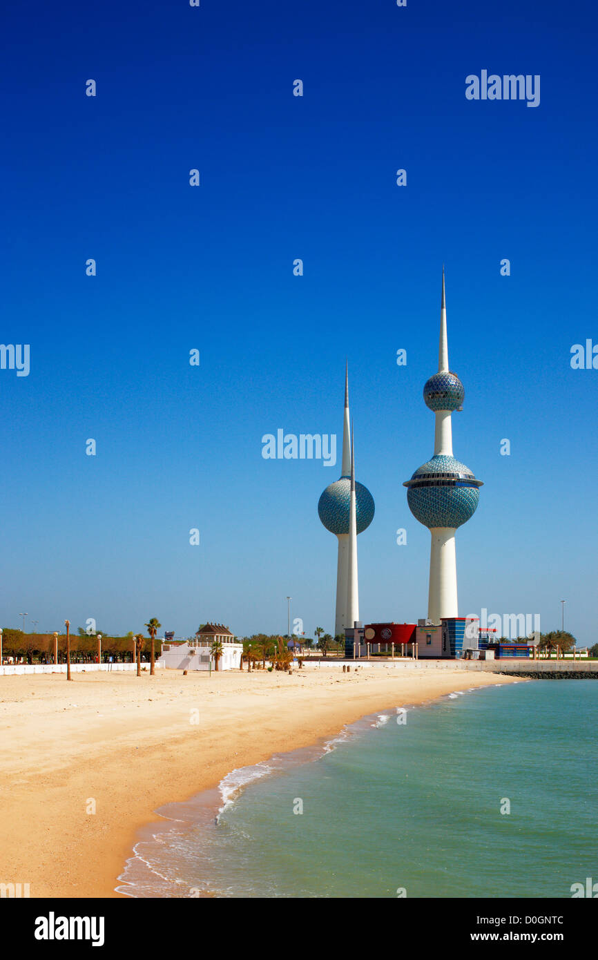 These beautiful architectural structures are icons of the Kuwait City ...