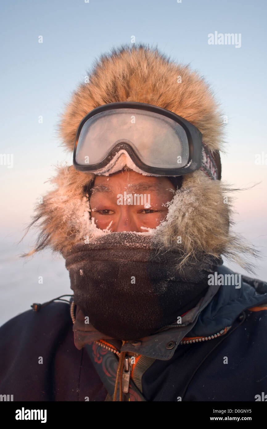 Inupiaq Guide Along the Arctic Coast Stock Photo - Alamy