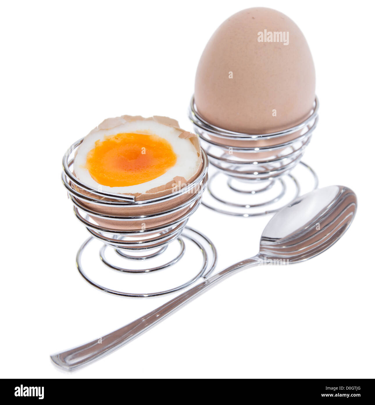 Cooked egg isolated on white background Stock Photo - Alamy