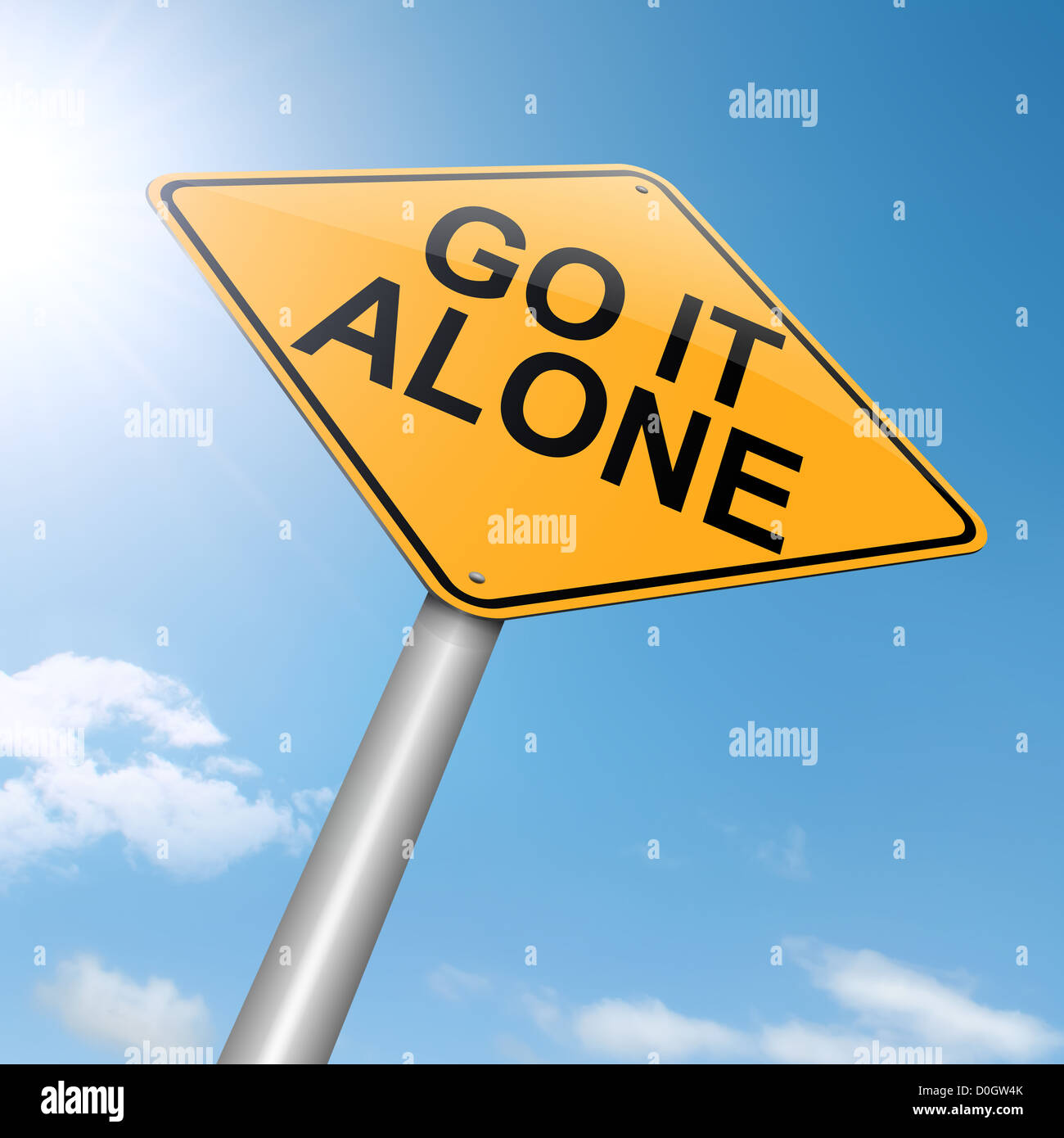 Go it alone Stock Photo - Alamy