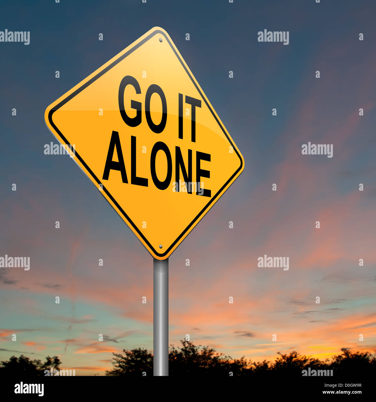 Go it alone Stock Photo - Alamy