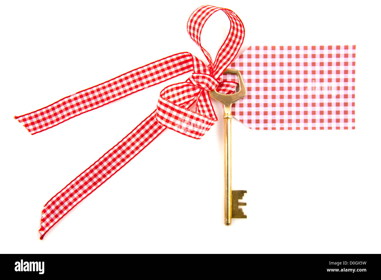 Old key with ribbon hi-res stock photography and images - Alamy