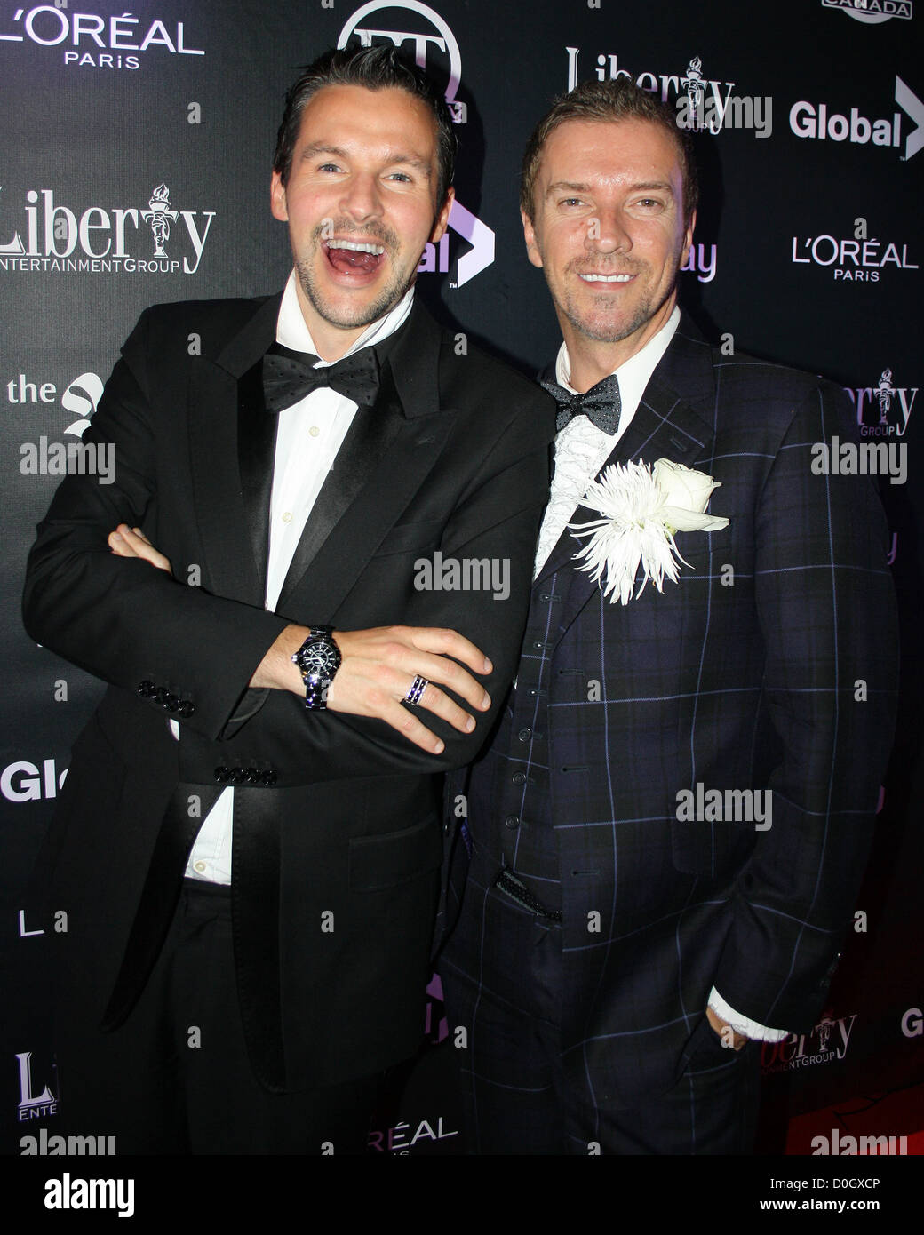 Colin McAllister and Justin Ryan attends the ET Canada party during the ...