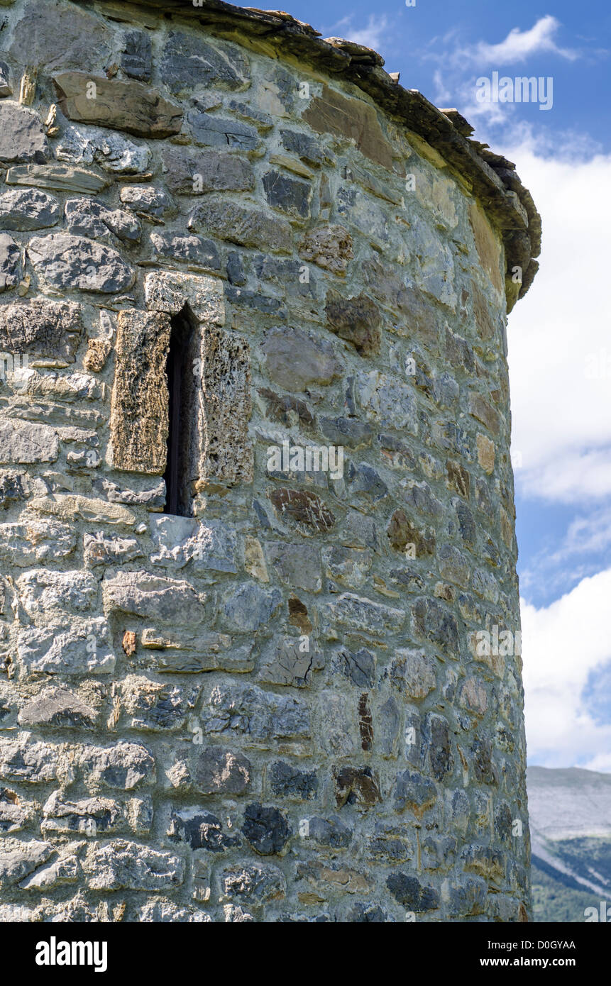 San Juan y San Pablo chapel in Tella, Escuain valley, Huesca Pyrenees ...