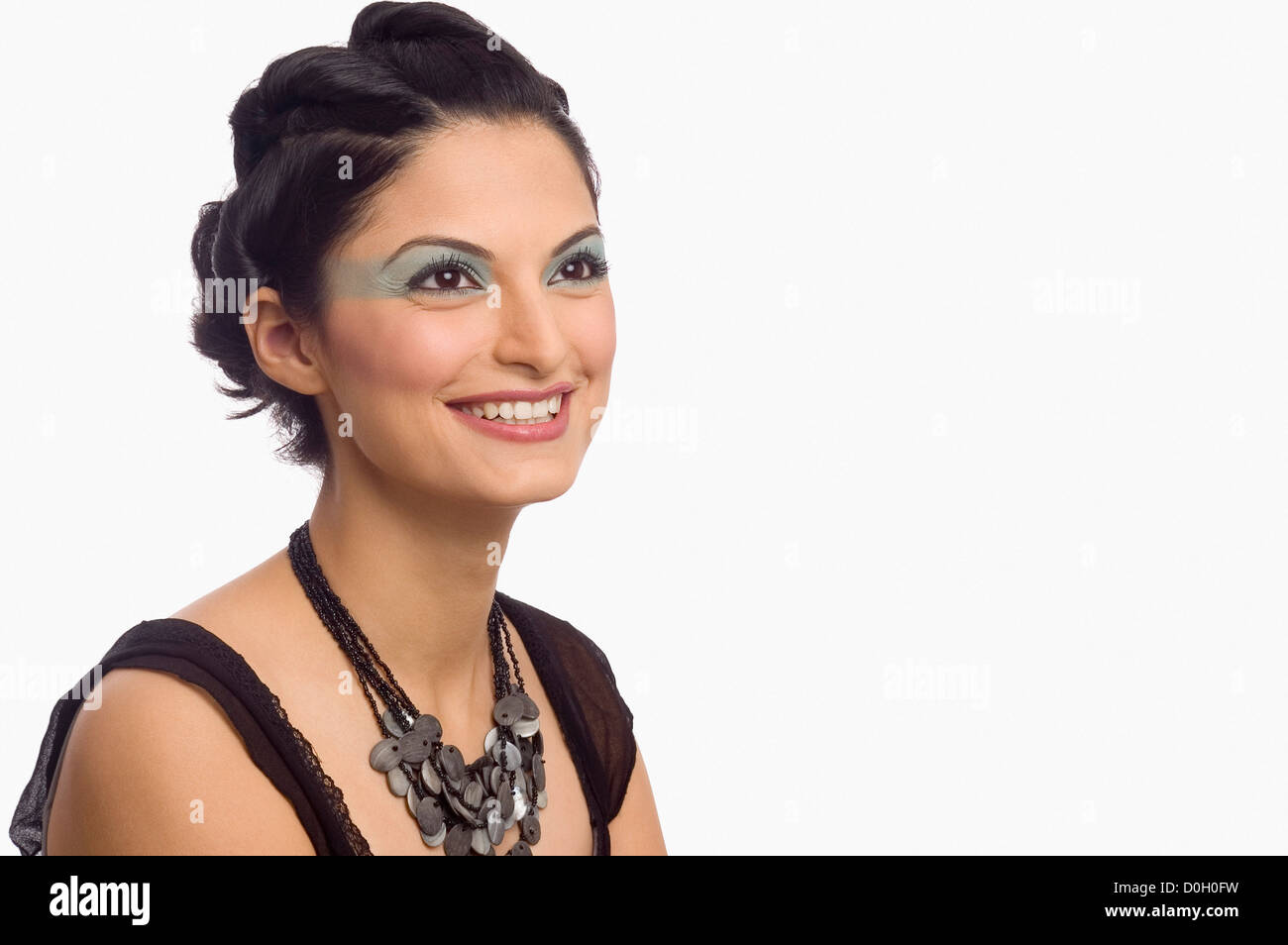 Female fashion model smiling Stock Photo - Alamy