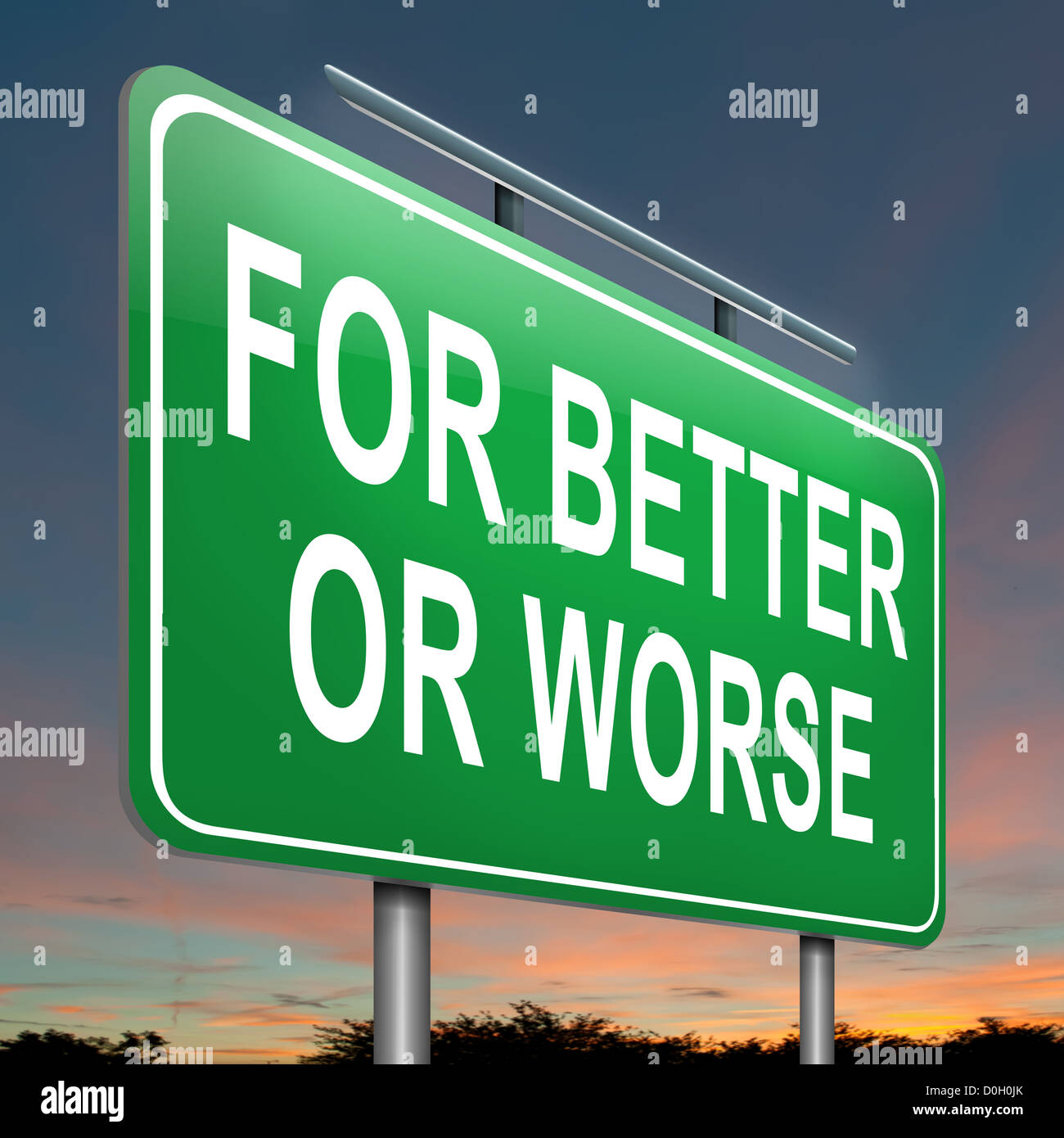 For better or worse Stock Photo - Alamy