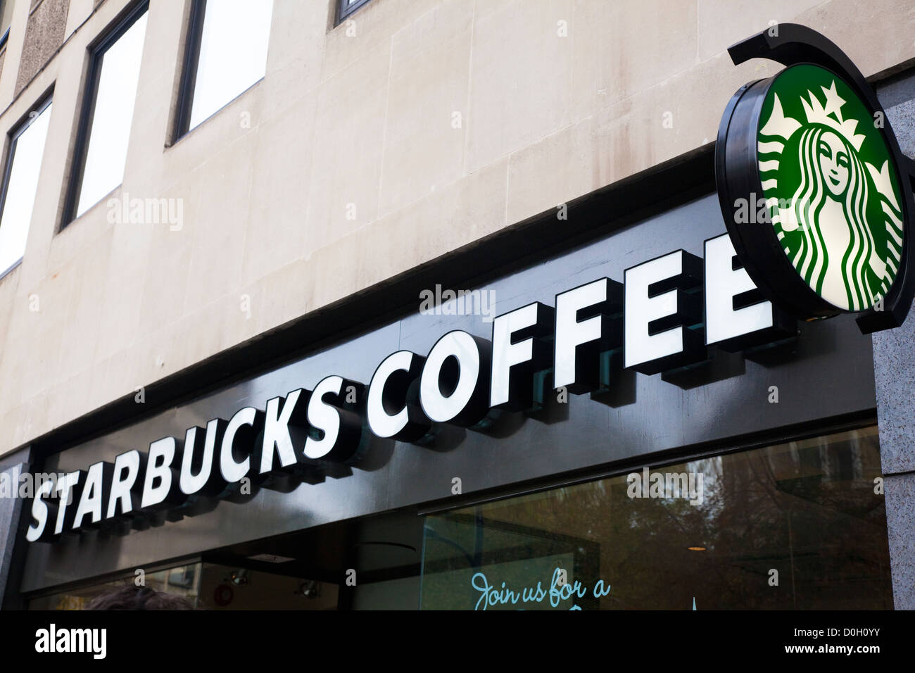 Shop sign, Starbucks Coffee, Cheapside, London, UK Stock Photo - Alamy