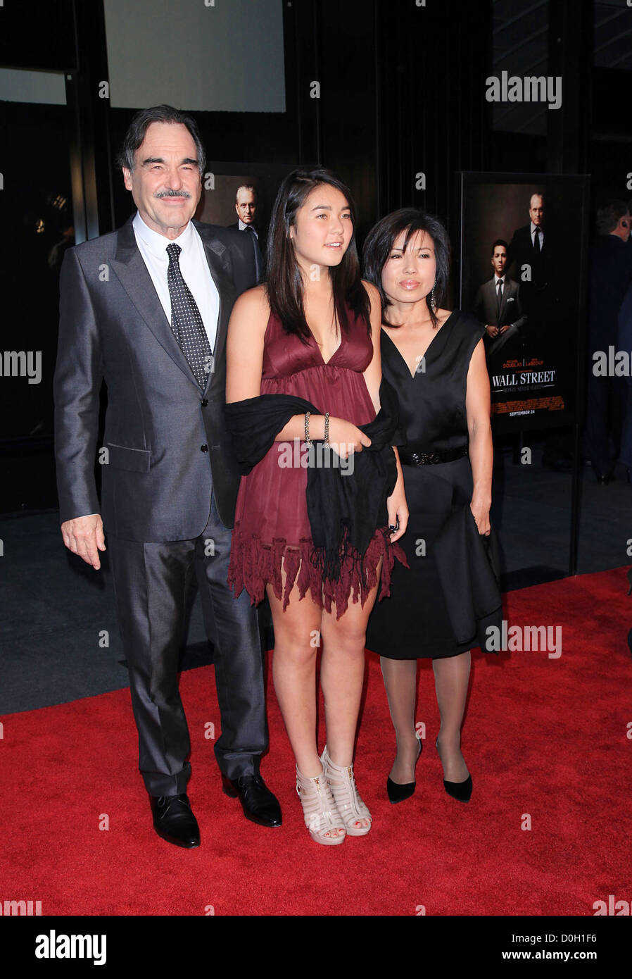 Oliver Stone, Tara Stone and Sun-jung Jung New York premiere of 'Wall ...