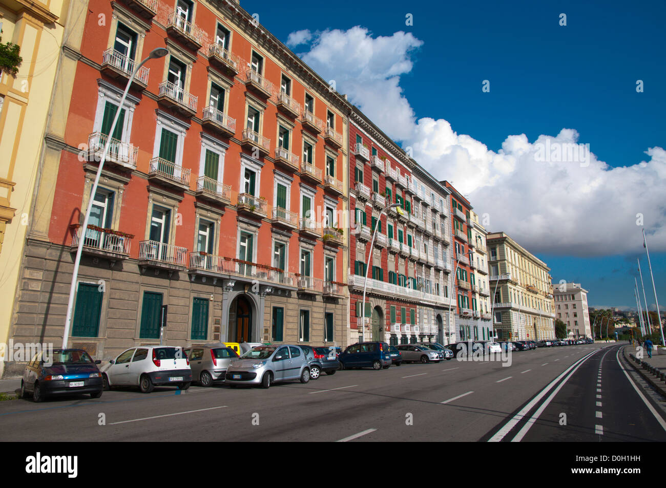 Via Caracciolo seaside street Mergellina district Naples city La ...