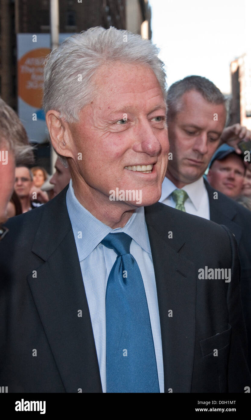 Former U.S. President, Bill Clinton taking a stroll down Broadway after ...
