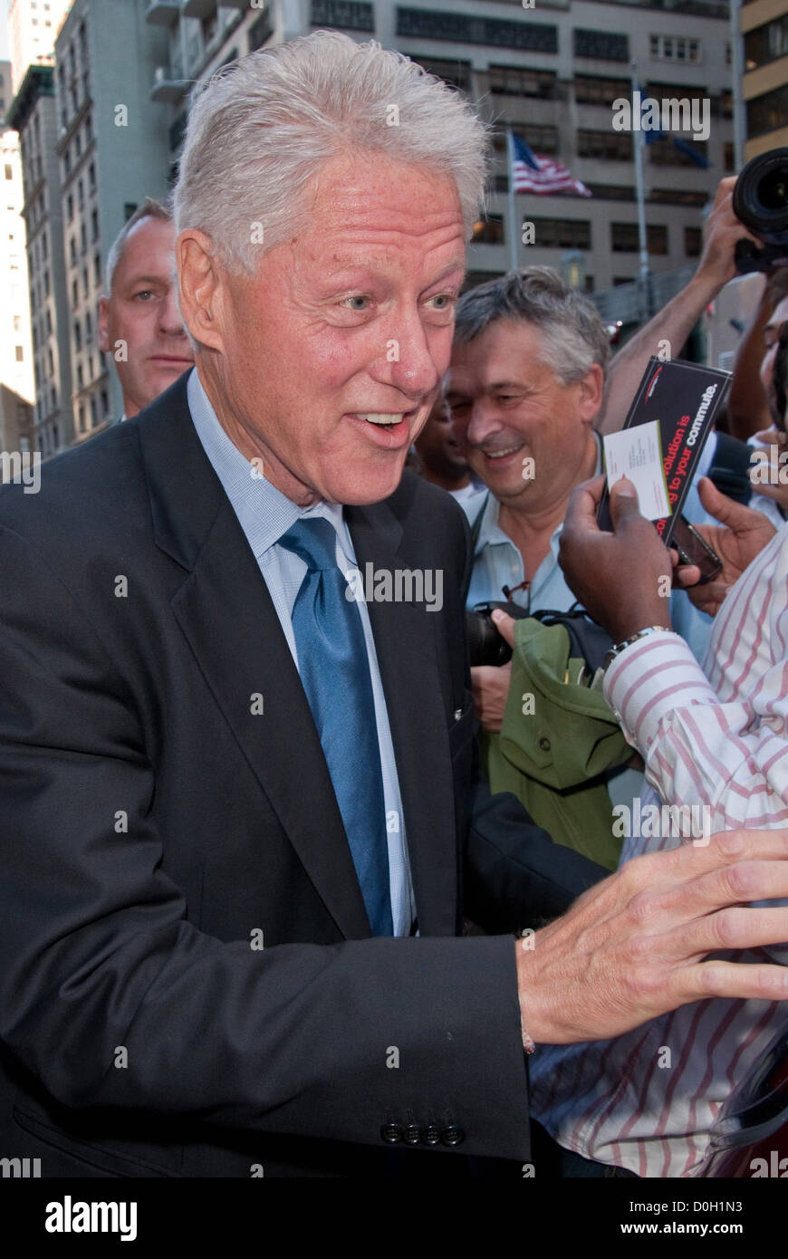 Former U.S. President, Bill Clinton taking a stroll down Broadway after ...