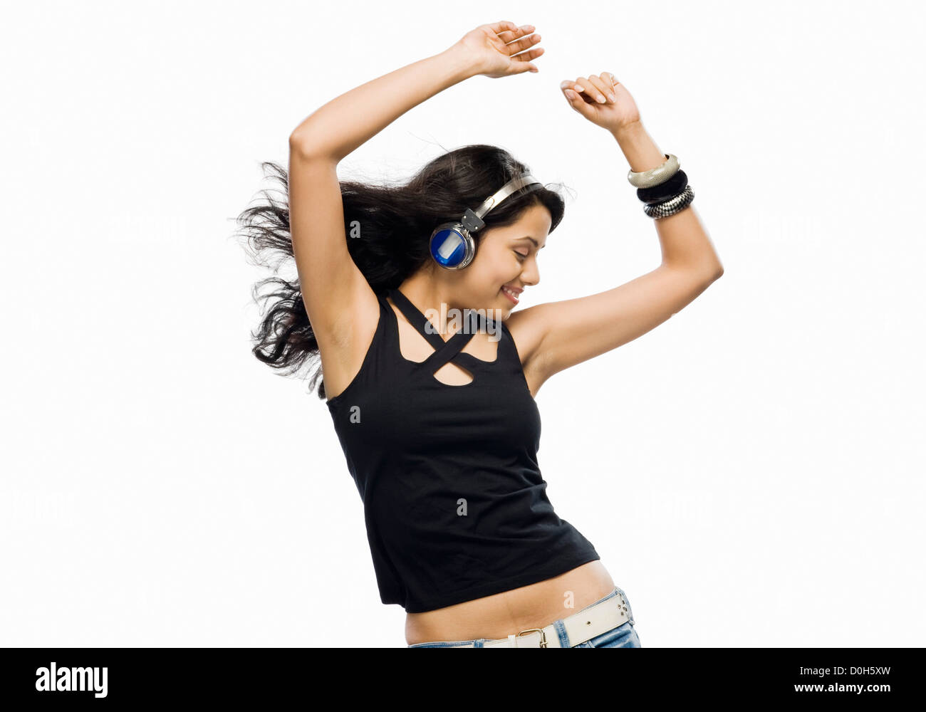 Beautiful jolly woman dancing in hi-res stock photography and images ...