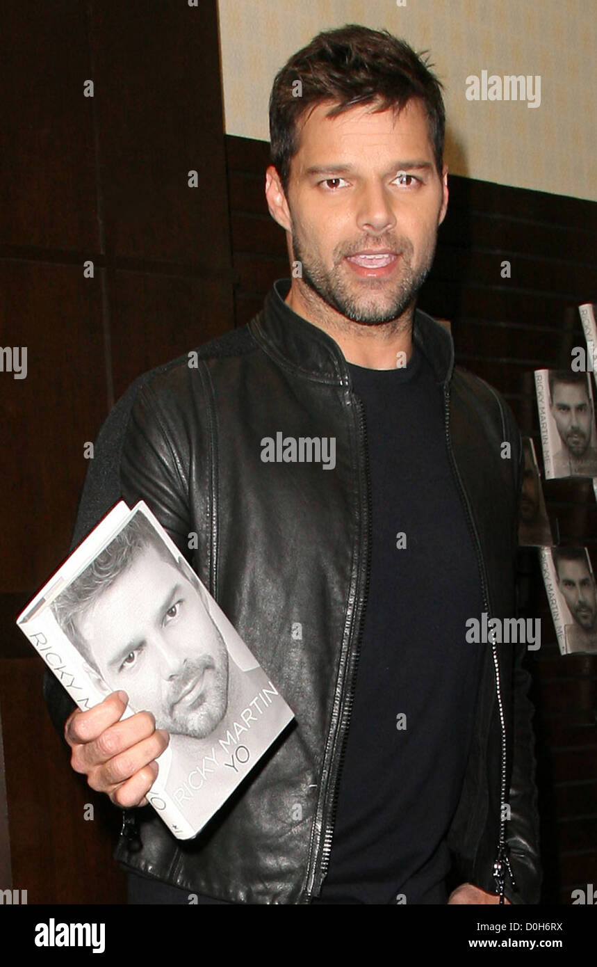 Ricky Martin Ricky Martin signs copies of his new autobiography "Me" at ...