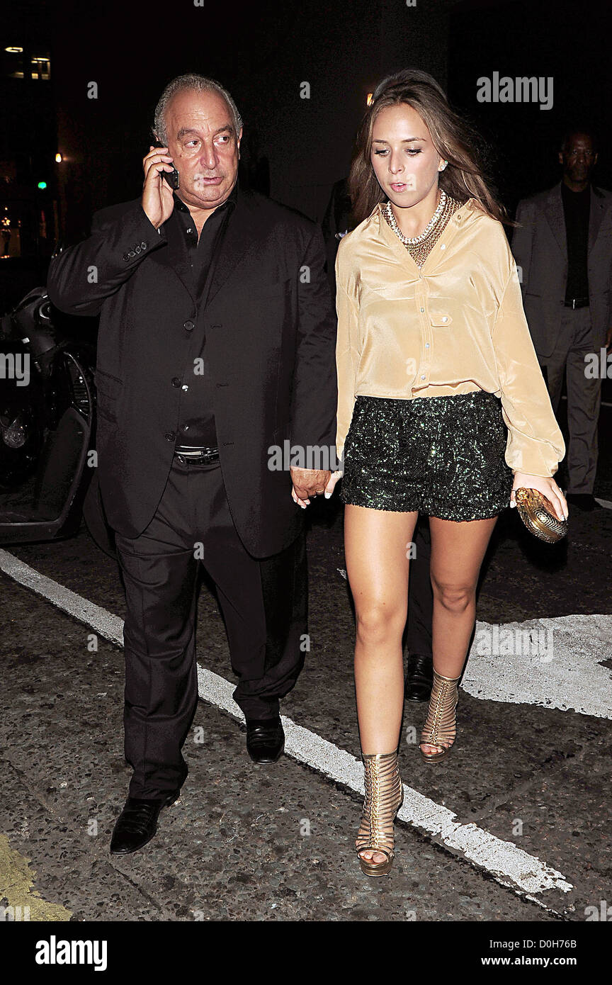 Philip Green and Chloe Green arriving at Kate Moss & Longchamp party in ...