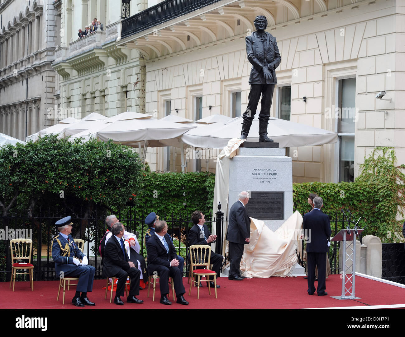 Atmosphere Sir Keith Park memorial unveiling held at Waterloo Place ...