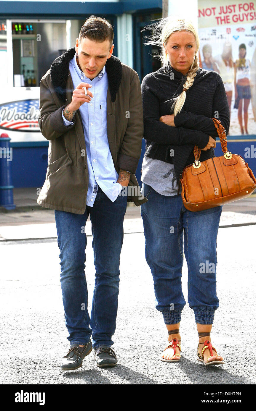 Samuel Preston leaving Woodies Longboard Diner after having lunch with friends Hove, England ...