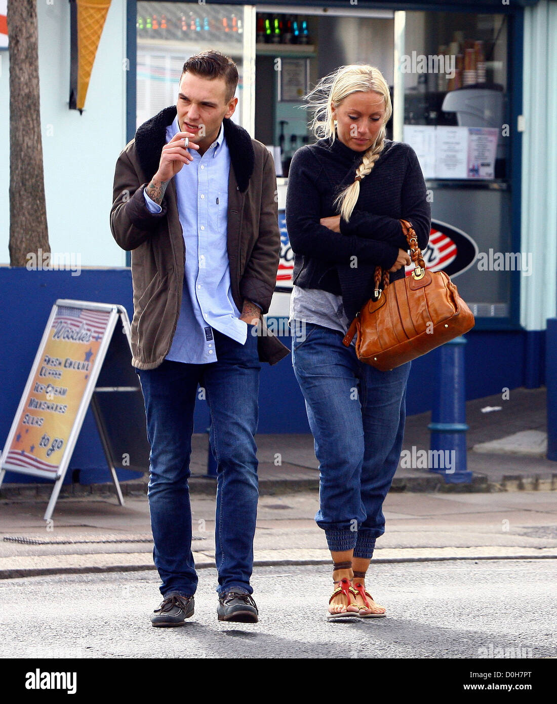 Samuel Preston leaving Woodies Longboard Diner after having lunch with ...
