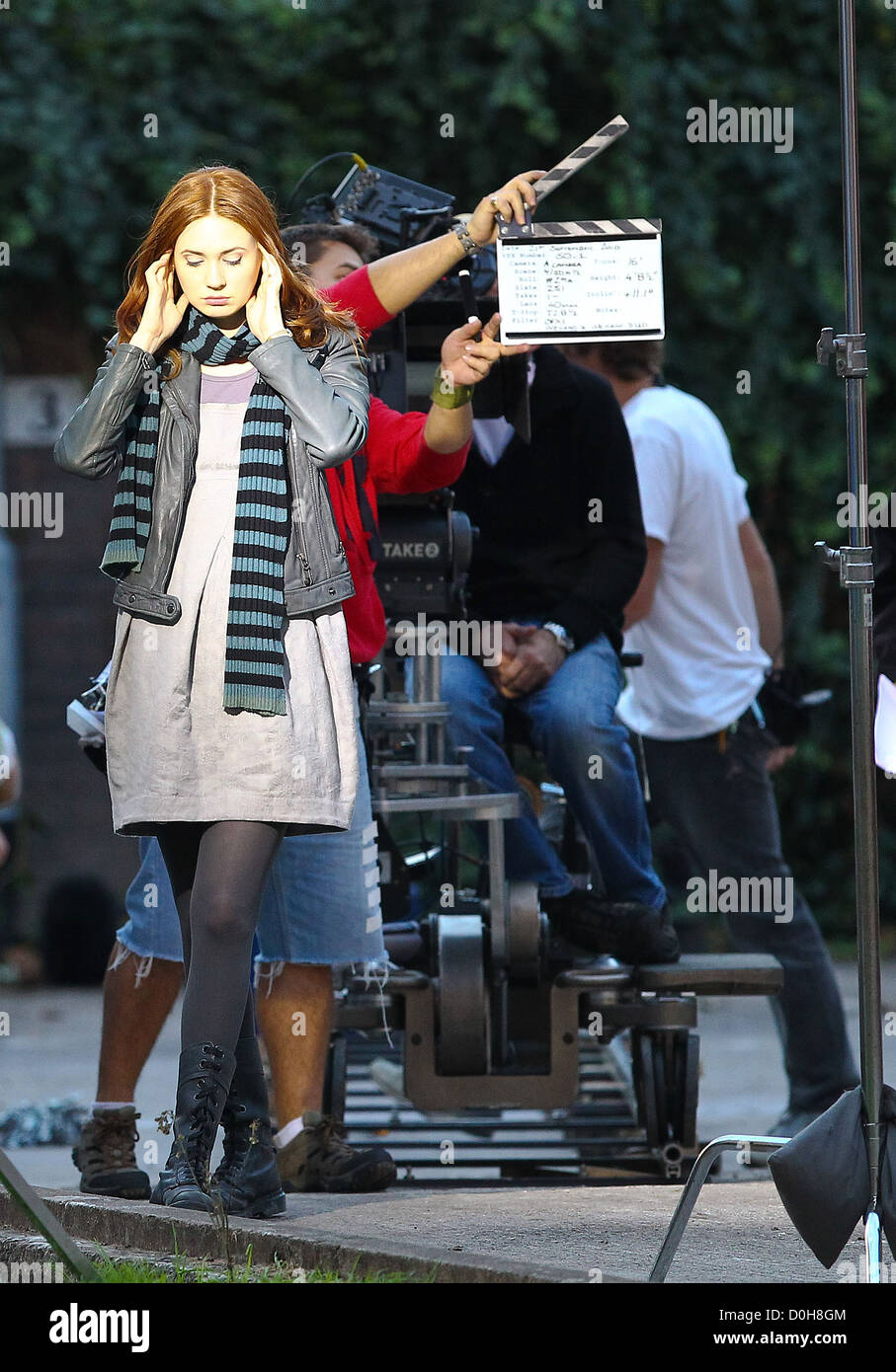 Karen Gillan 'Doctor Who' filming on location in the south west of the ...