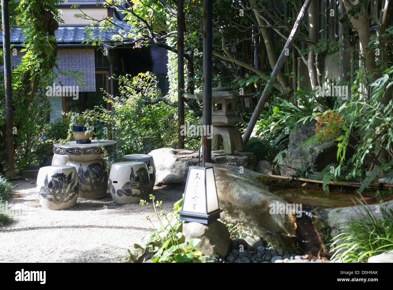 Kyoto, Japan, small garden Stock Photo - Alamy