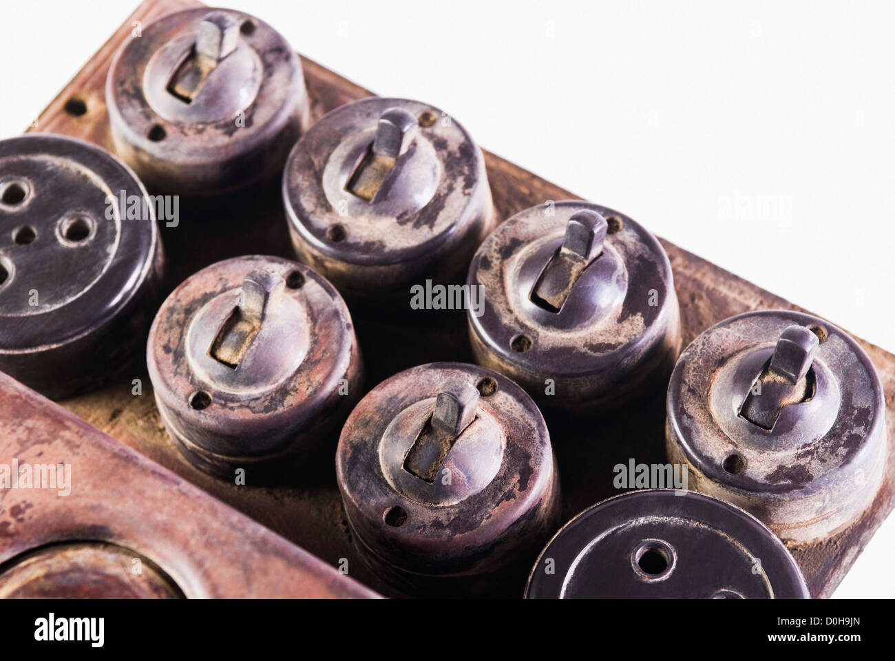 Old rusty worn light switch hi-res stock photography and images - Alamy