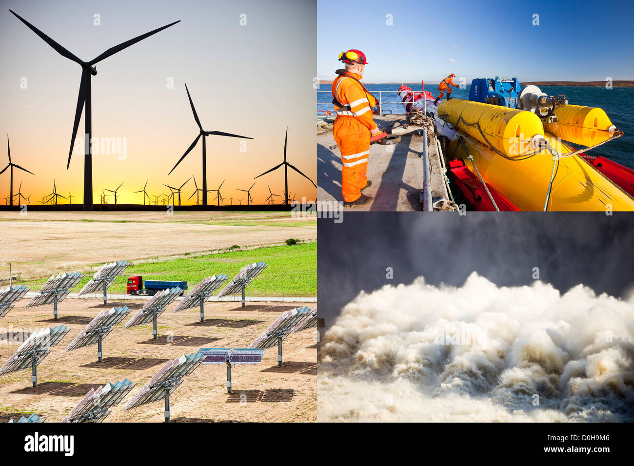 A renewable energy composite Stock Photo - Alamy