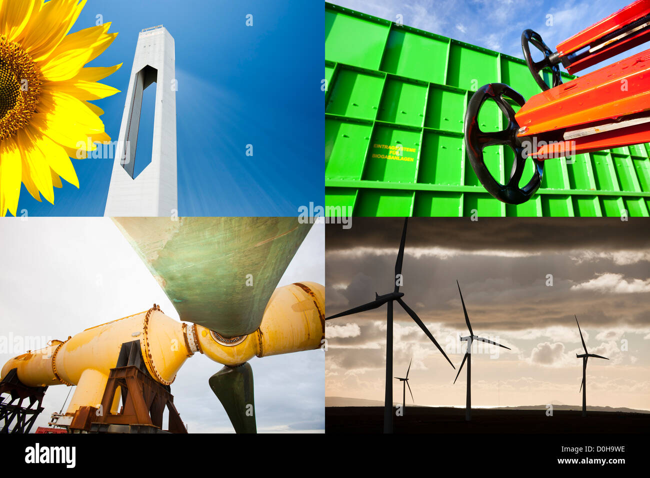 A renewable energy composite Stock Photo - Alamy