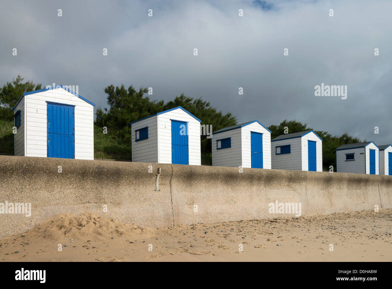 Blue and White Beach Huts at Southwold, Suffolk,UK Stock Photo - Alamy