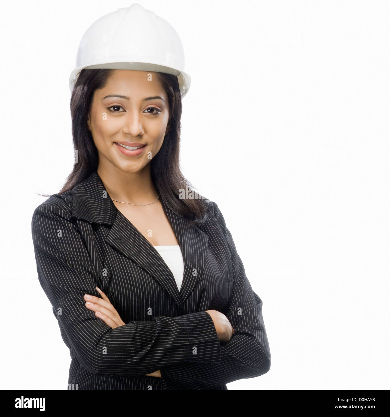 Portrait of a female architect smiling Stock Photo - Alamy Portrait of a female architect smiling Stock Photo - Alamy