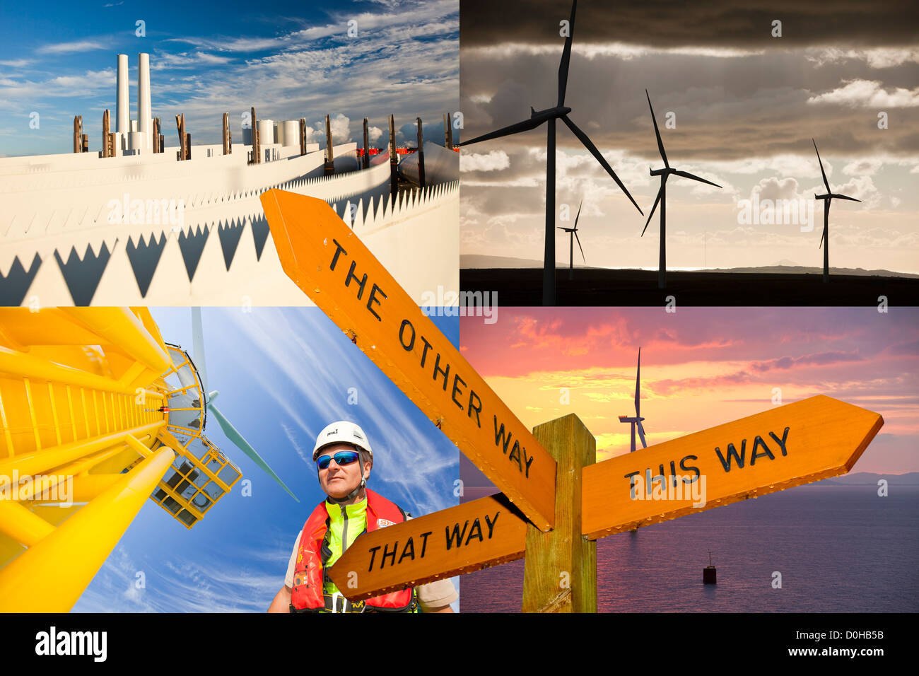 Renewable energy composite Stock Photo - Alamy