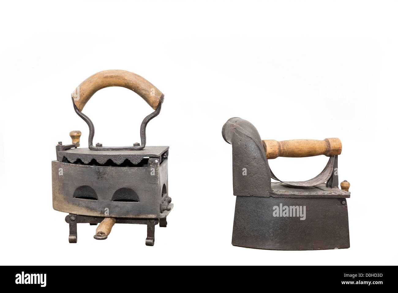 Old irons isolated on white Stock Photo - Alamy
