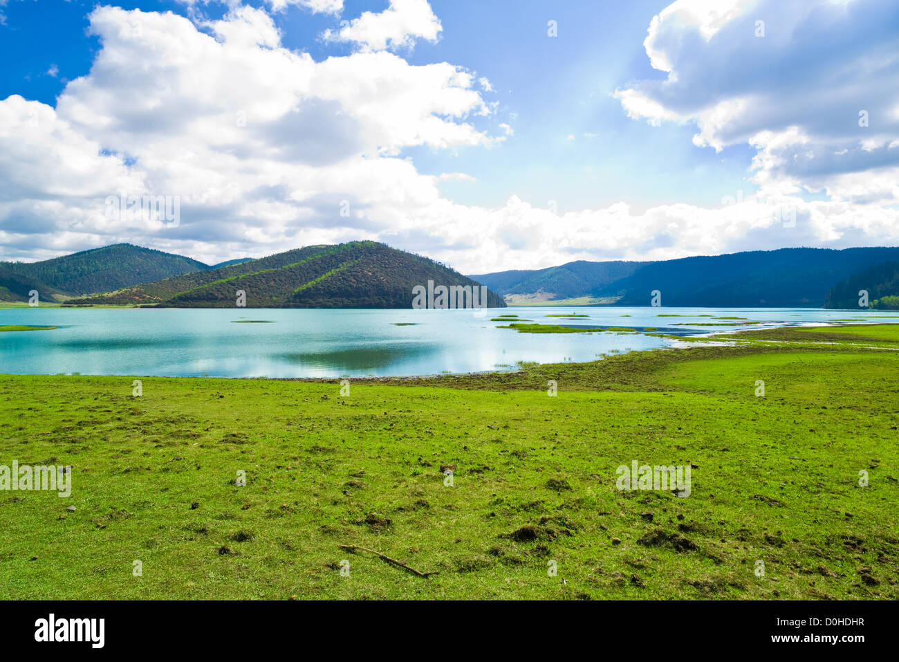 Beautiful Shudu Lake and wetland of Pudacuo National Park at Shangri-la ...