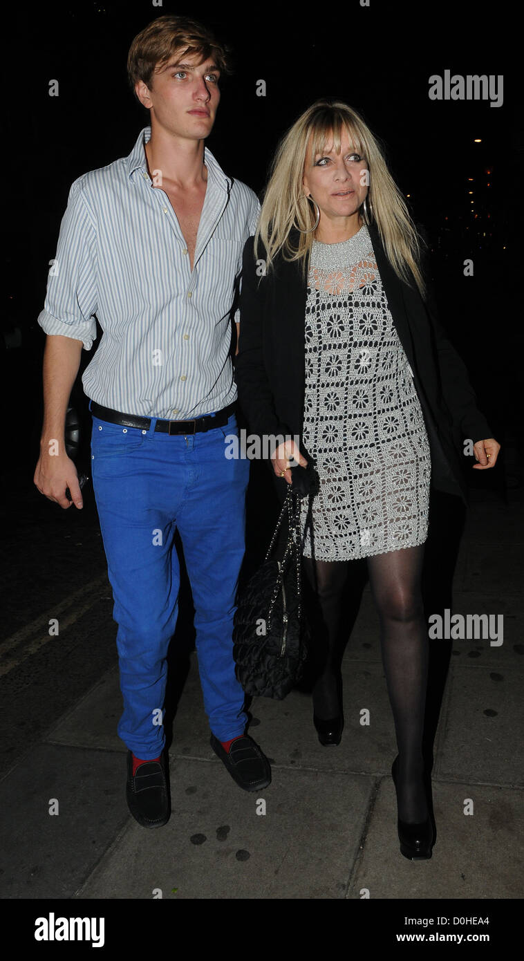 Jo Wood arrives at Automat restaurant with a companion London, England ...