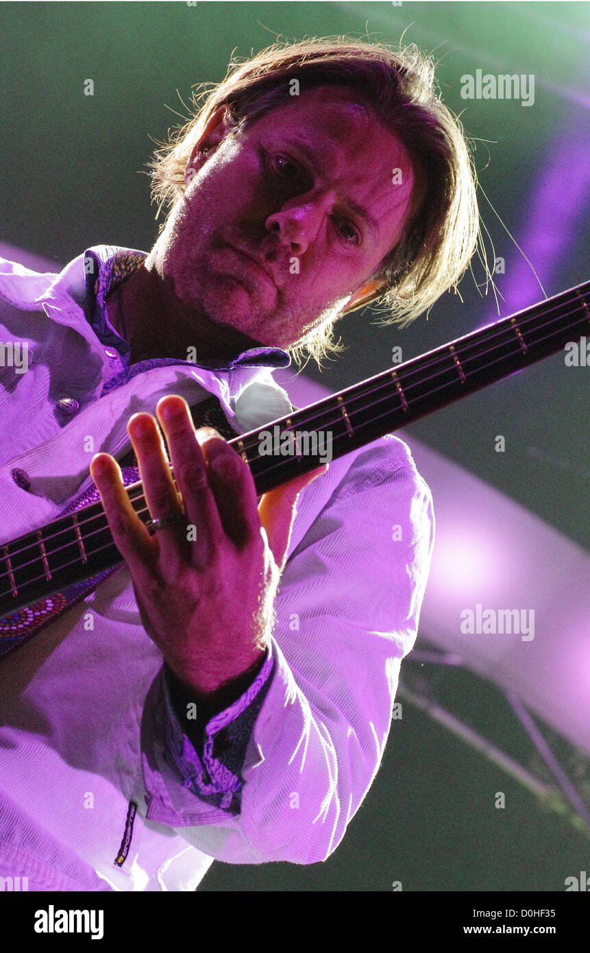 John Collins of Powderfinger performing live Adelaide, Australia Stock ...