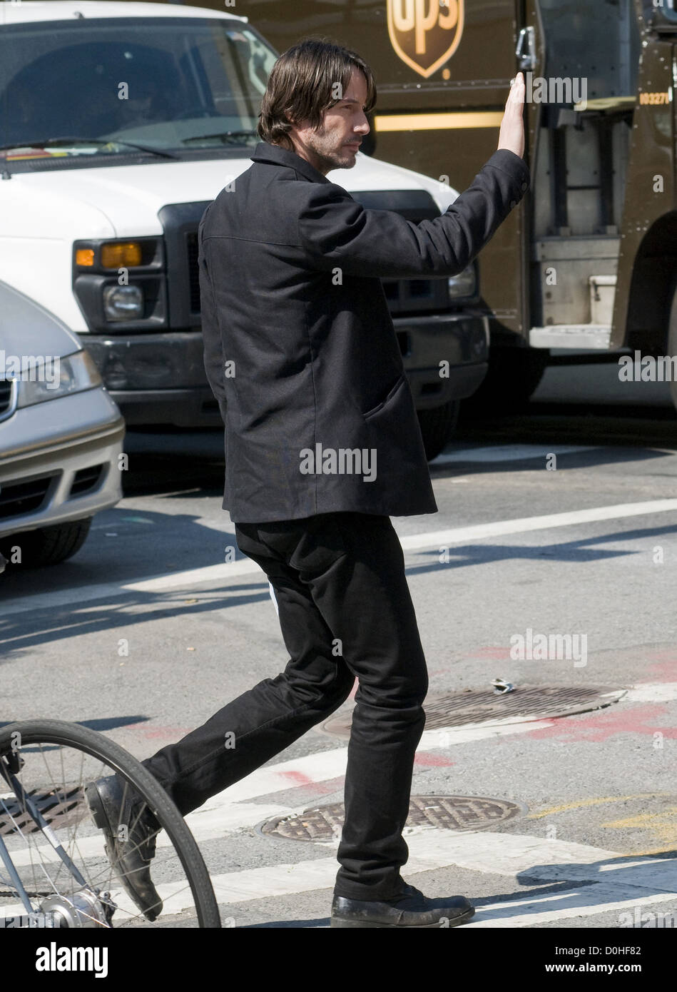 Keanu Reeves on the set of his new film 'Generation Um' New York City ...